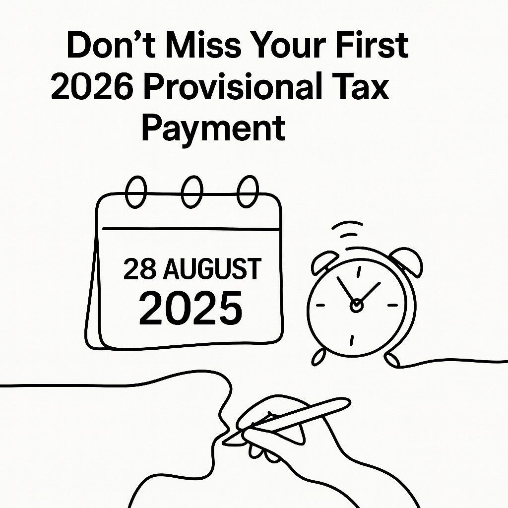2026 Provisional Tax Payment NZ – Due 28 August 2025 | Calc